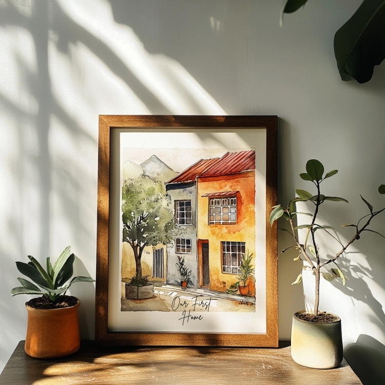 Custom Hand-Painted House Painting – The Watercolour Studio